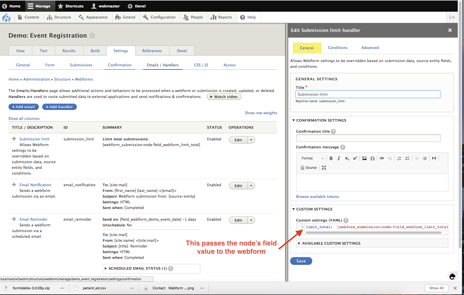 Webform Field Configurtion Limit Submissions 2955056